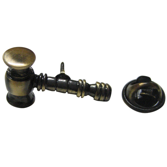 Kiola Designs | Accessories | Bronze Toned Gavel Lapel Pin | Poshmark